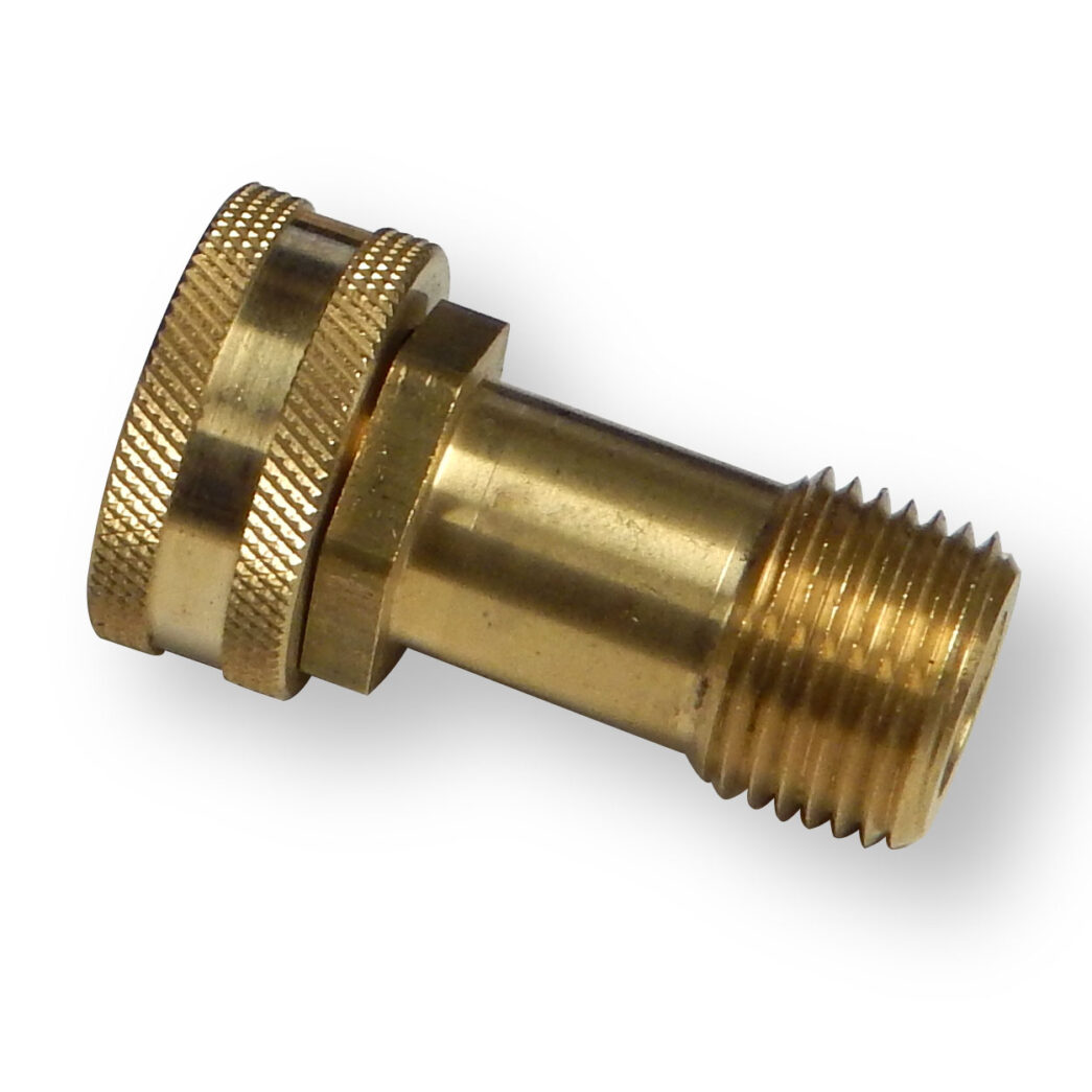 Garden Hose Adapter Brass FHT Swivel x 1/2″ MPT